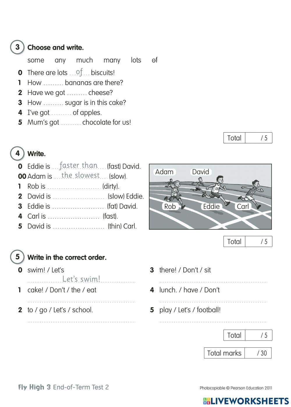 End of term online exercise for | Live Worksheets