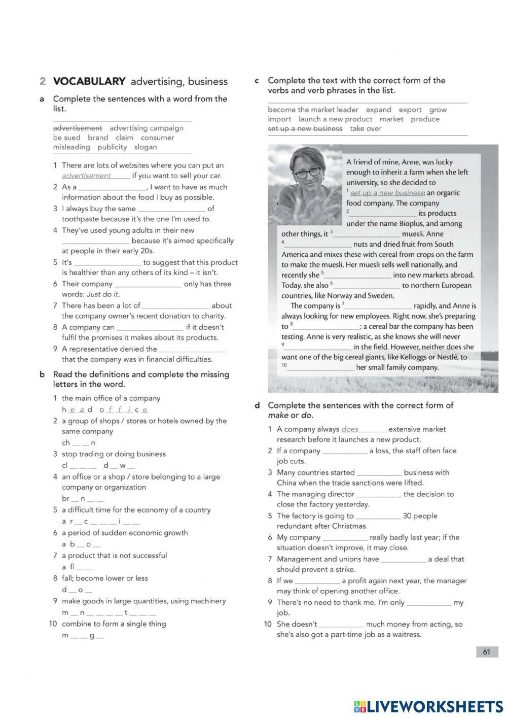 Upper-inter 9A worksheet | Live Worksheets