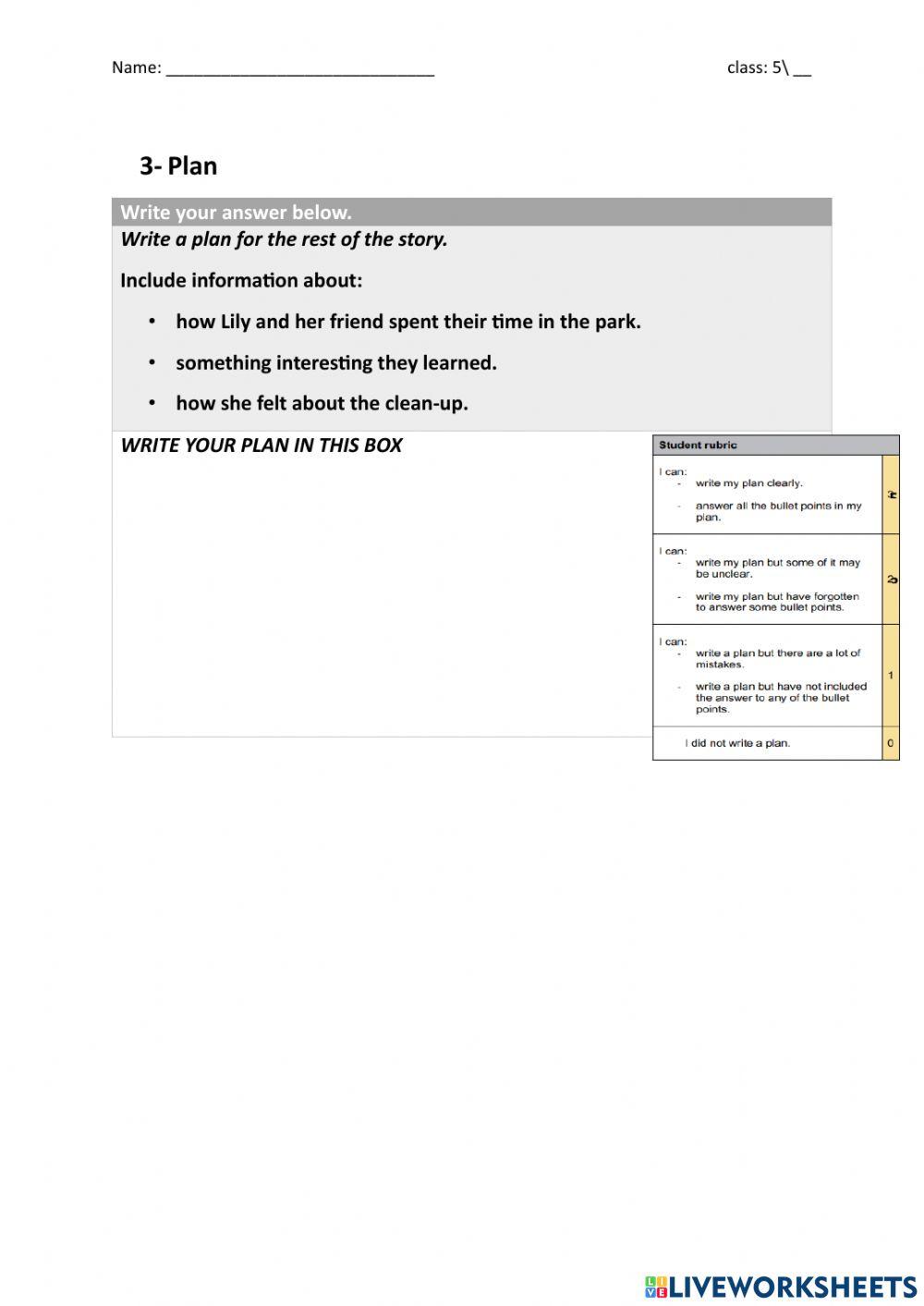 Predictive Writing worksheet | Live Worksheets