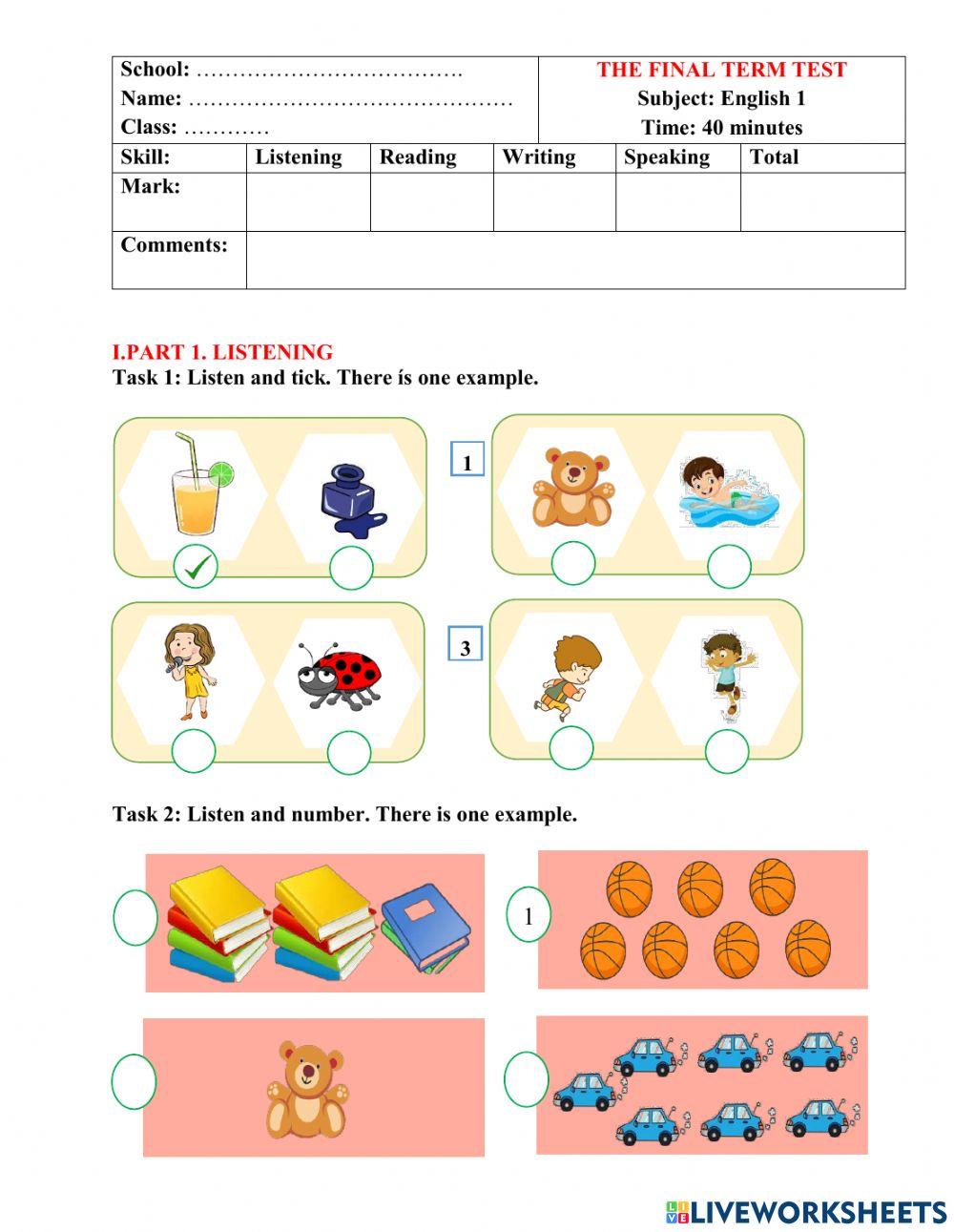 ST1-De01-NguyenHuuPhong worksheet | Live Worksheets