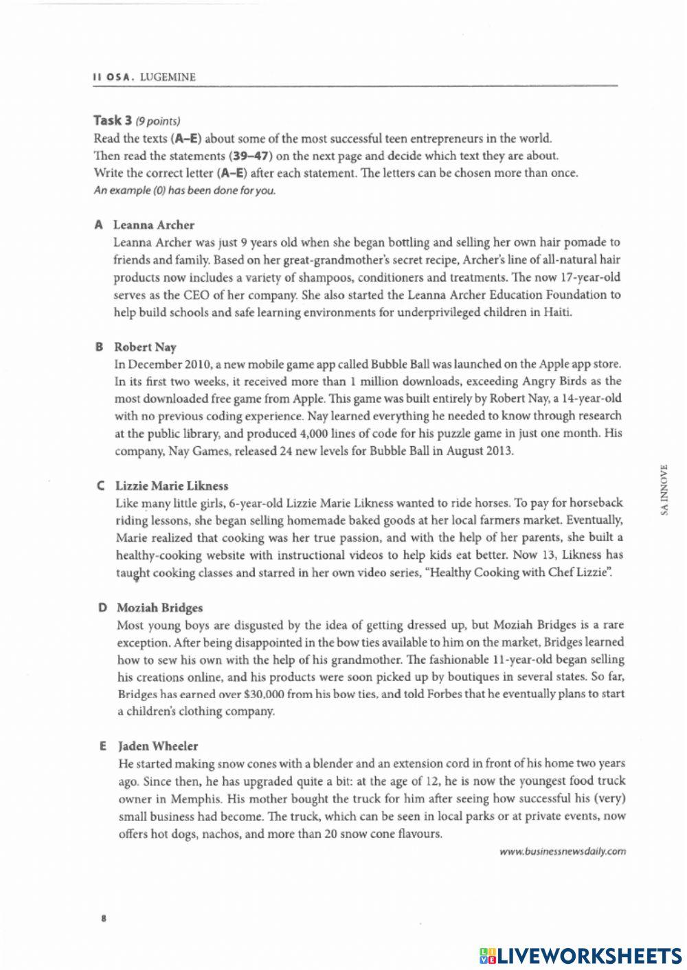 Year 9 Exam 201… | Free Interactive Worksheets | 6944379