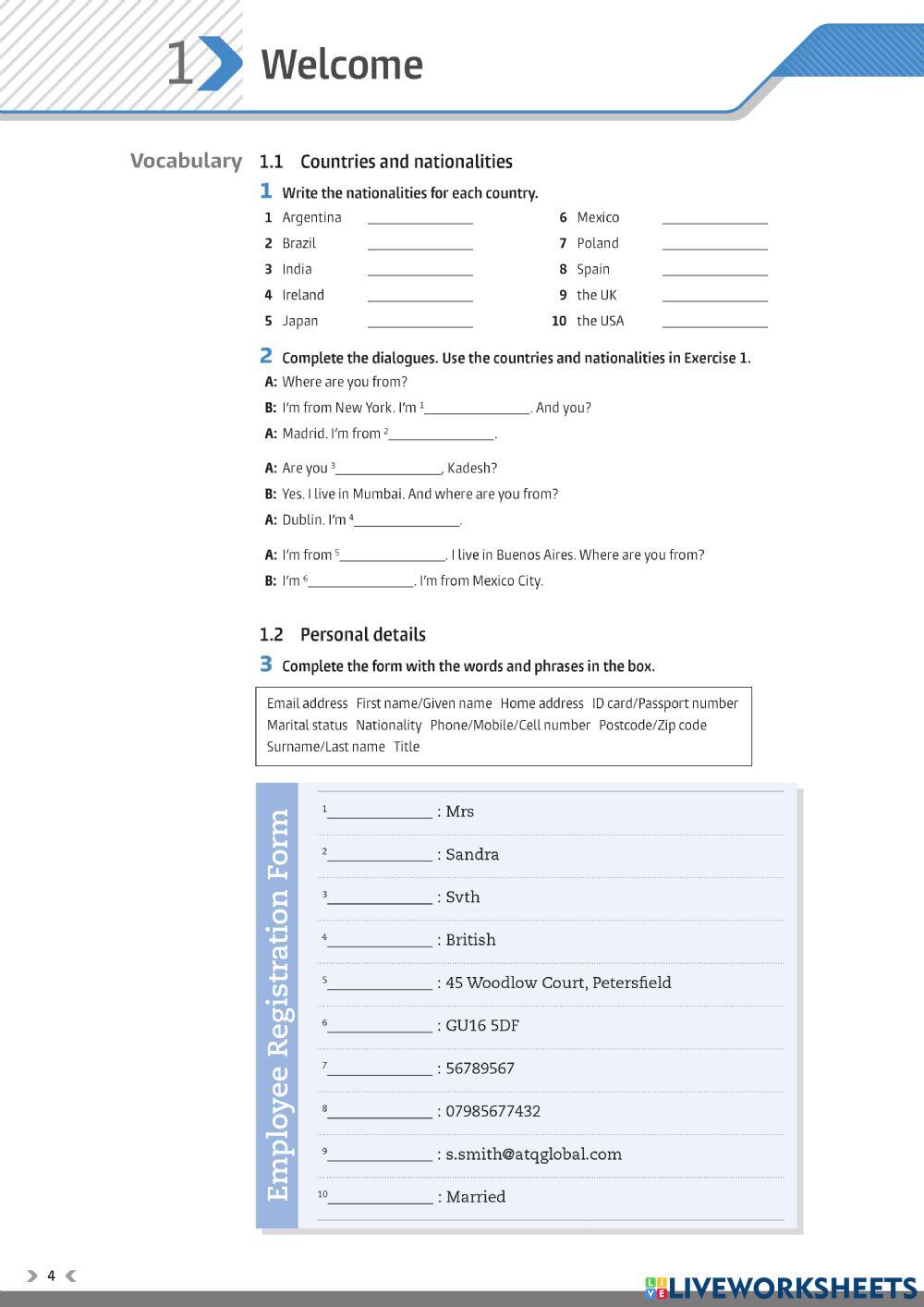 Welcome | Hernan de moya | Live Worksheets
