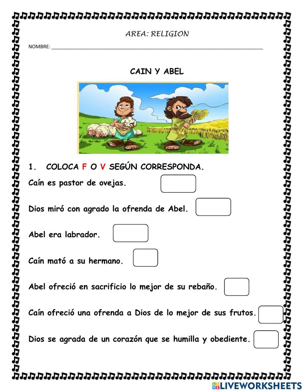 Ficha de Religi… | Free Interactive Worksheets | 6961719