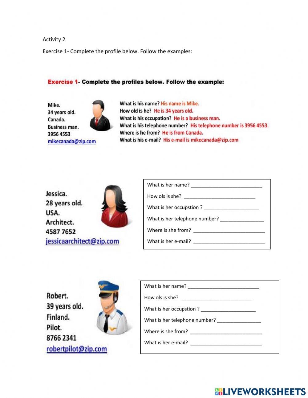 Giving personal… | Free Interactive Worksheets | 7002791