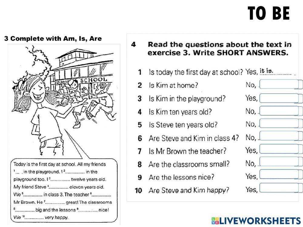 To be 7114452 | Adriana Arriaga | LiveWorksheets