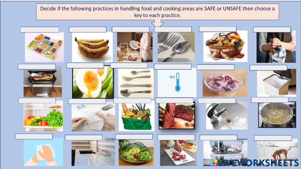 Food safety | Free Interactive Worksheets | 7003185