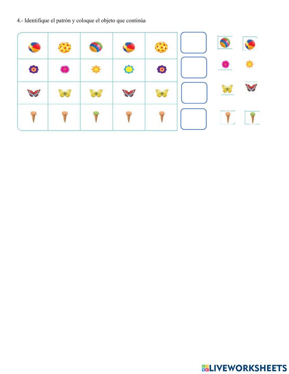 Patrones de figuras basándose en sus atributos.