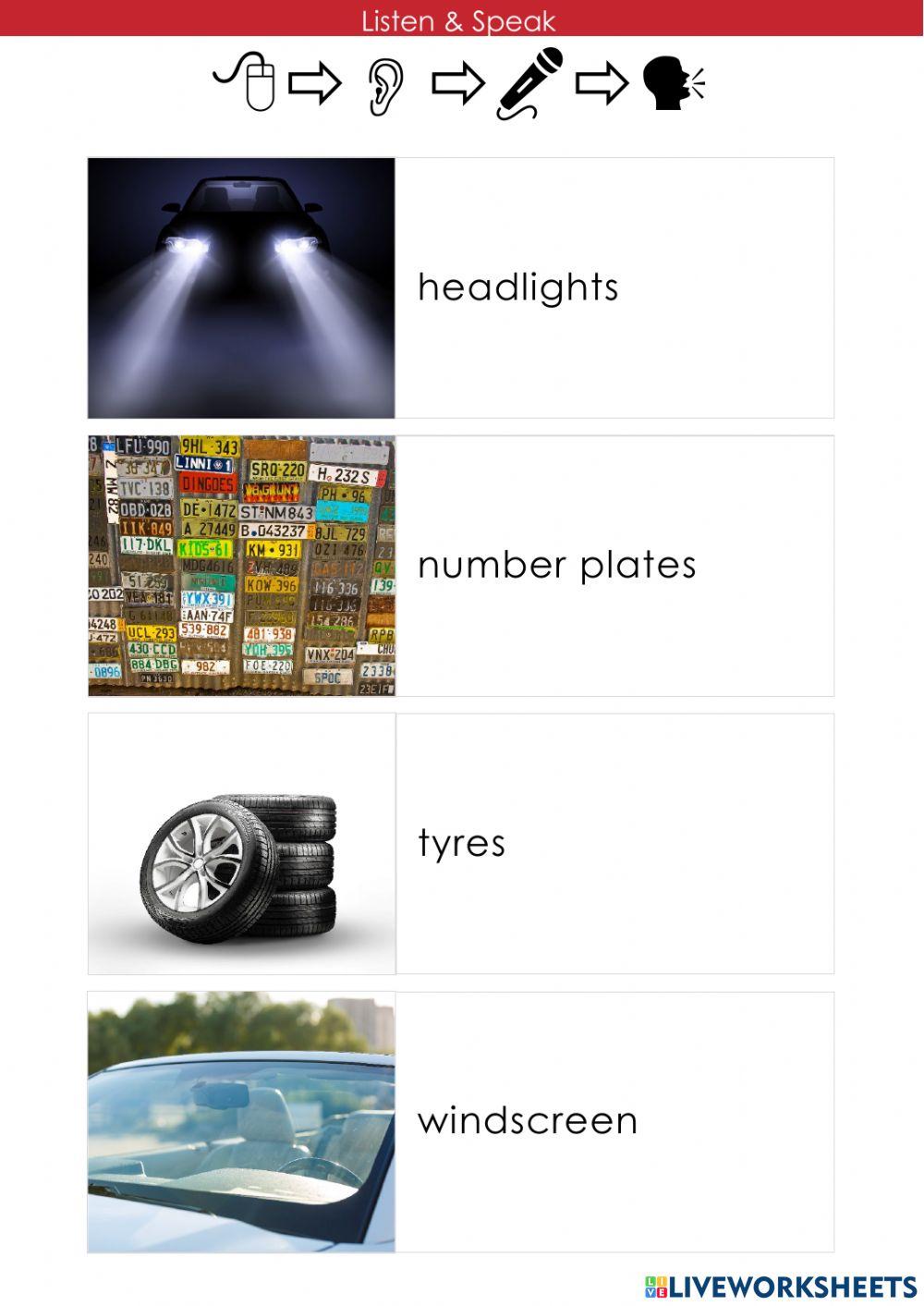 Listen Outside a Car online exercise for | Live Worksheets