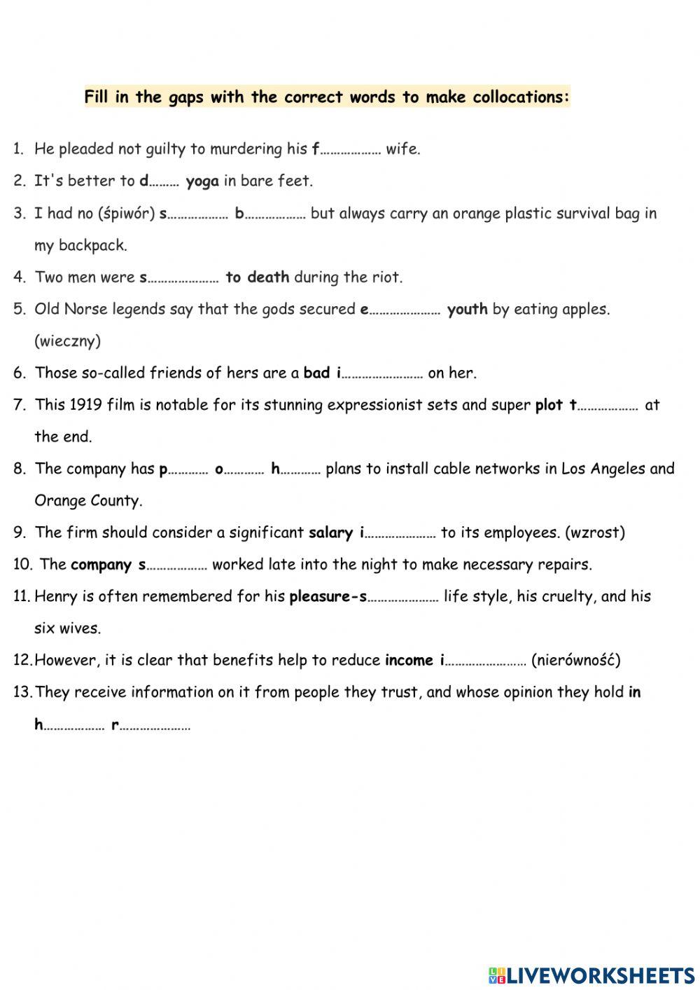 Adam vocabulary practice worksheet | Live Worksheets