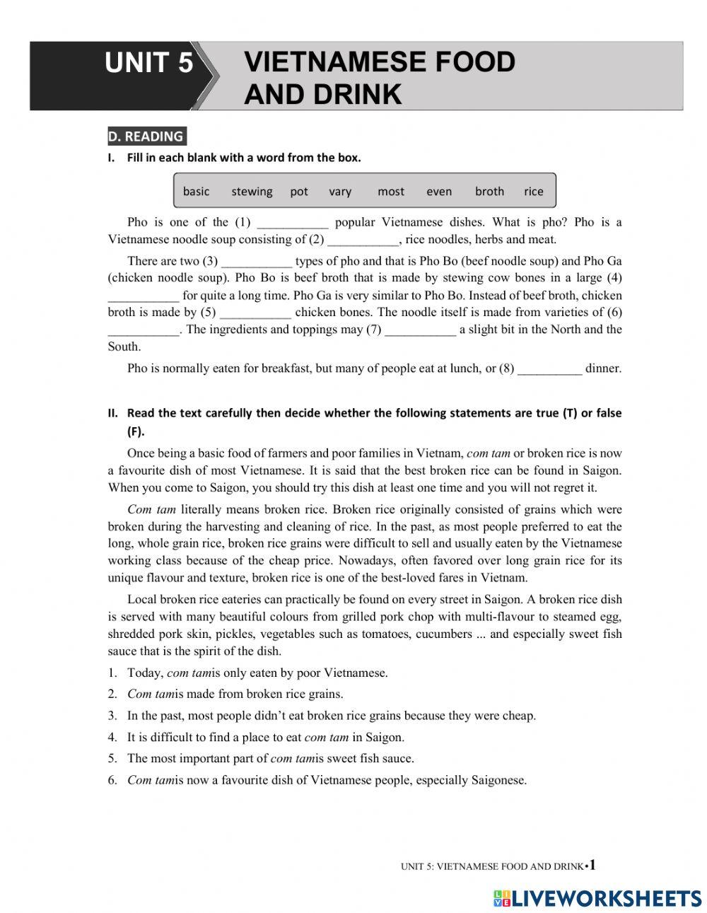 G7 U5 MLH Reading & Writing worksheet | Live Worksheets