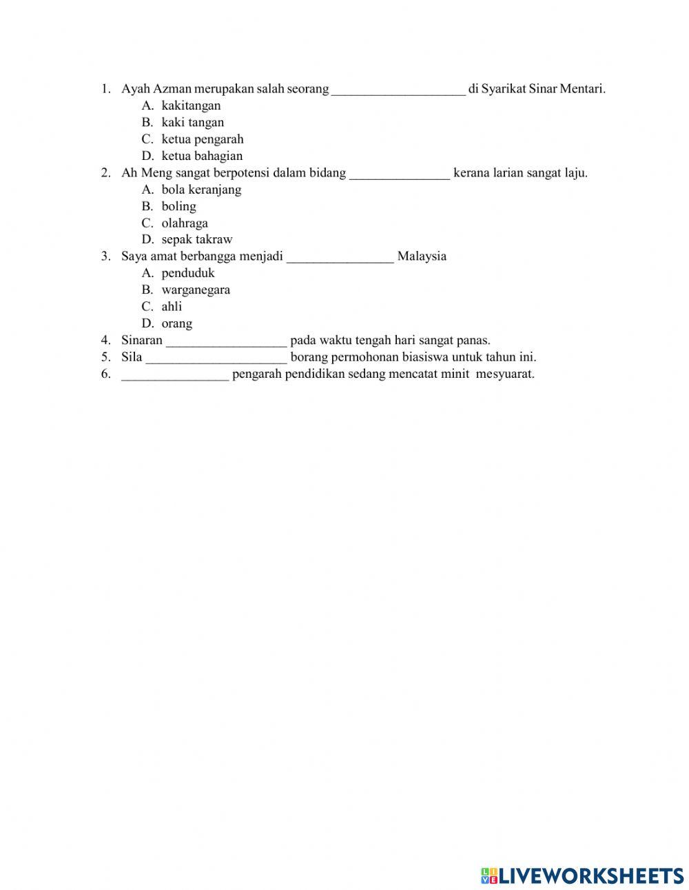Kata Majmuk Mantap interactive activity for 4 | Live Worksheets