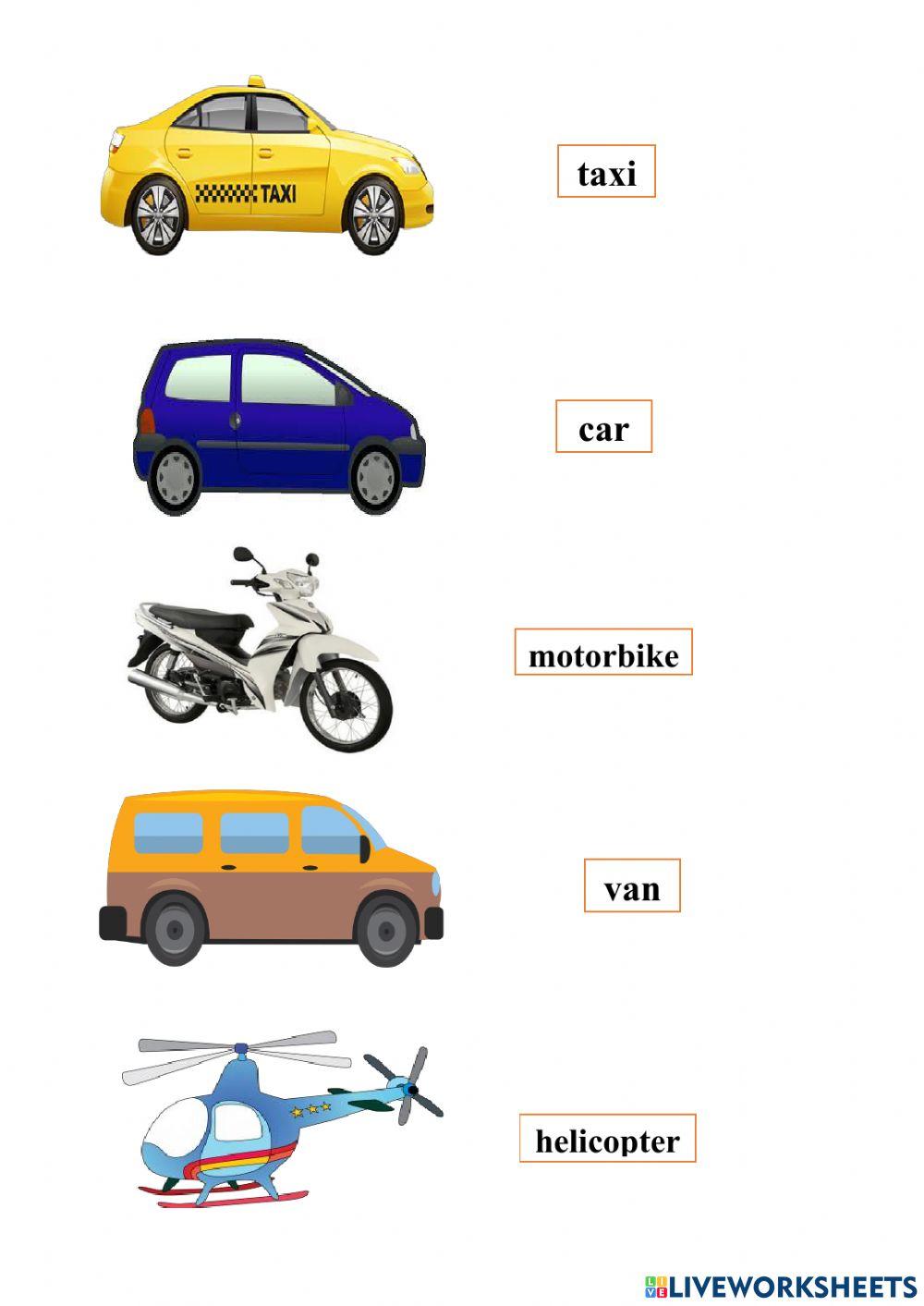 Transports - lesson worksheet | Live Worksheets