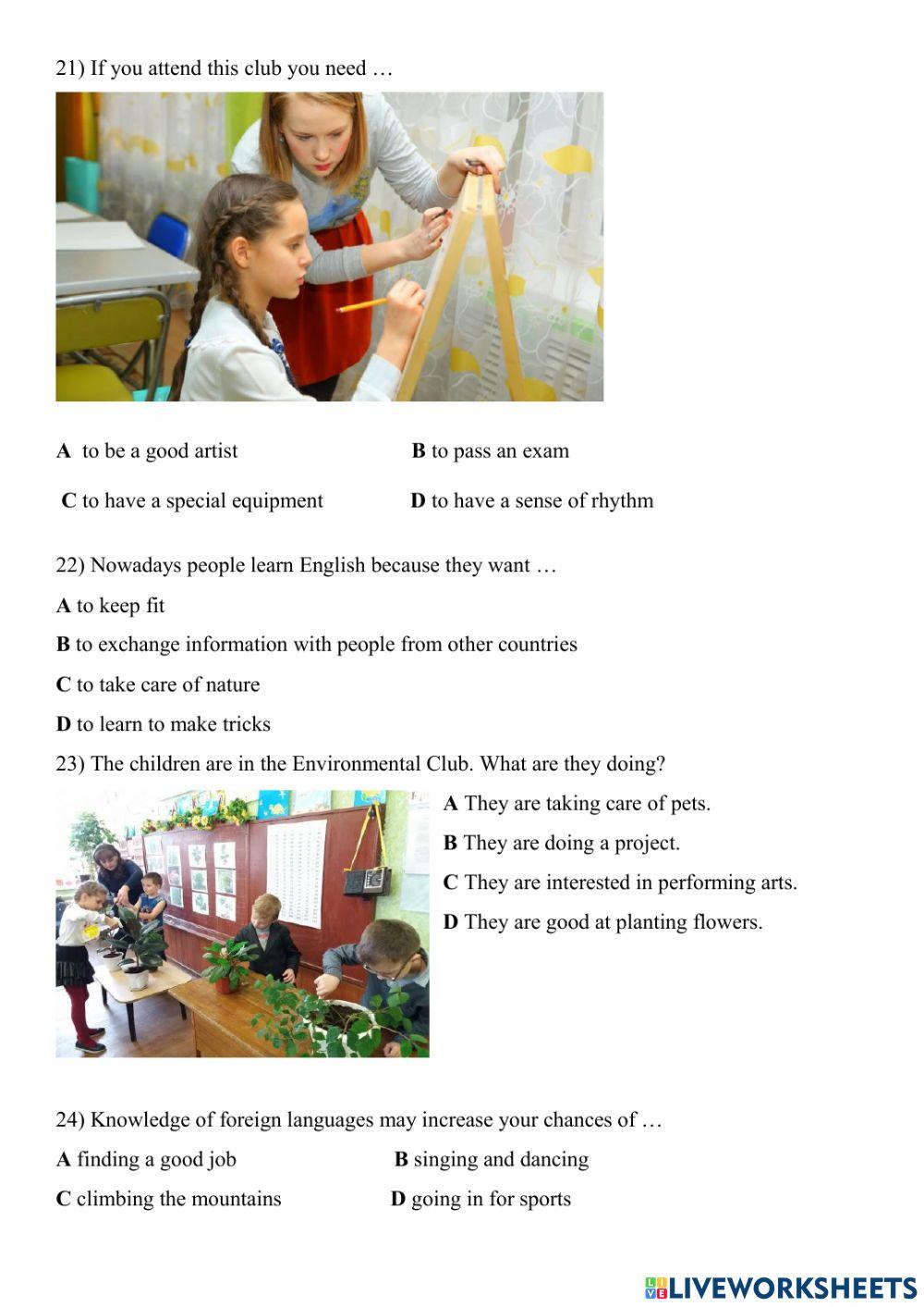 School Life 6996313 | Liliia | LiveWorksheets