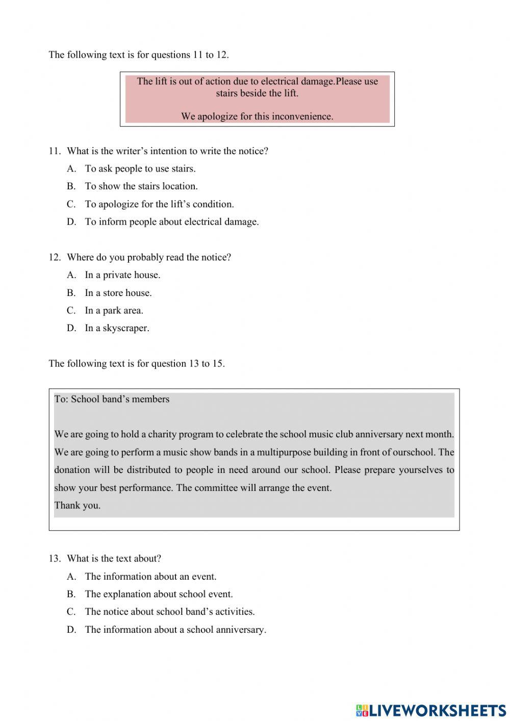 Notice 7015466 | Musyarofah Noviyani | Live Worksheets