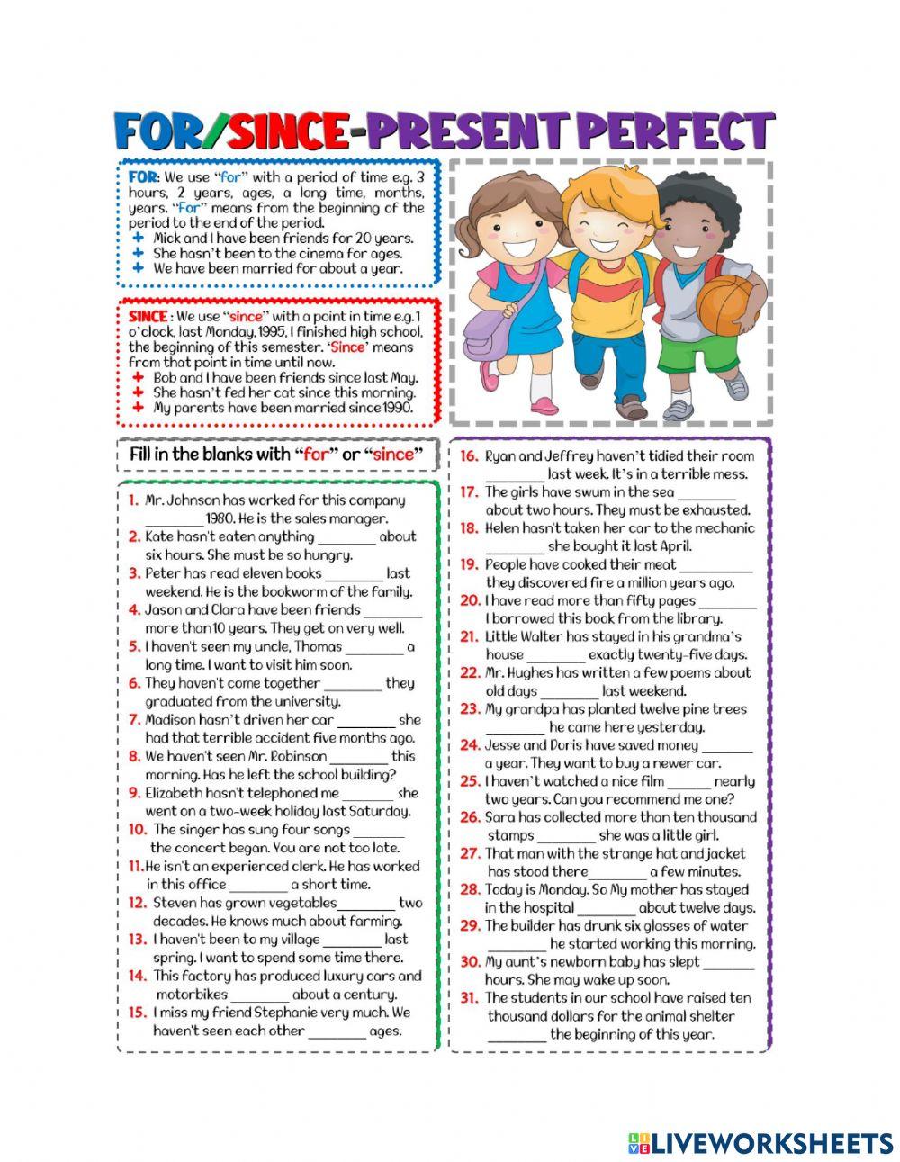 7016985 | Present perfect | LoanBD | LiveWorksheets