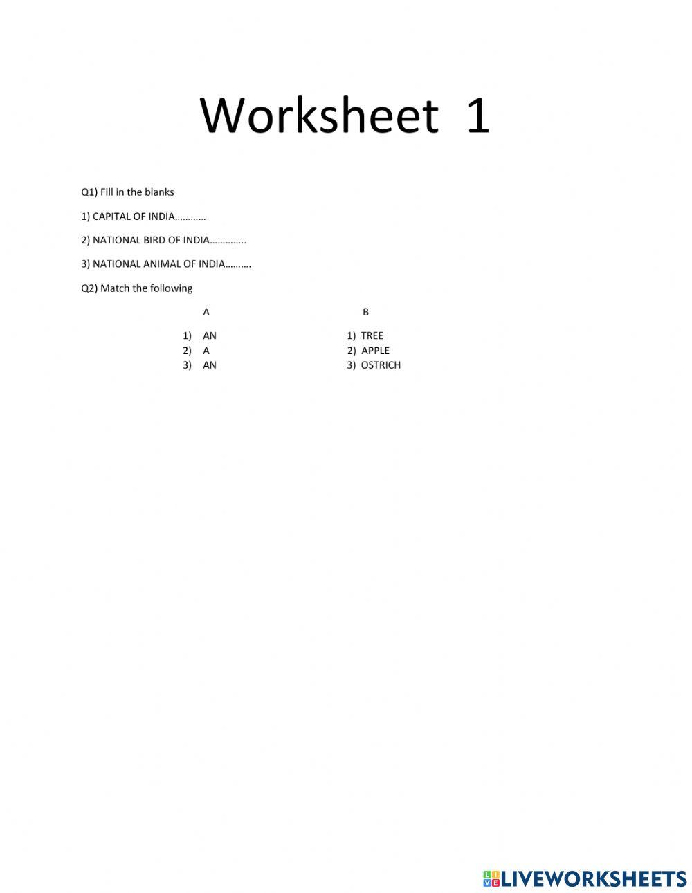 Gk | Free Interactive Worksheets | 7006371