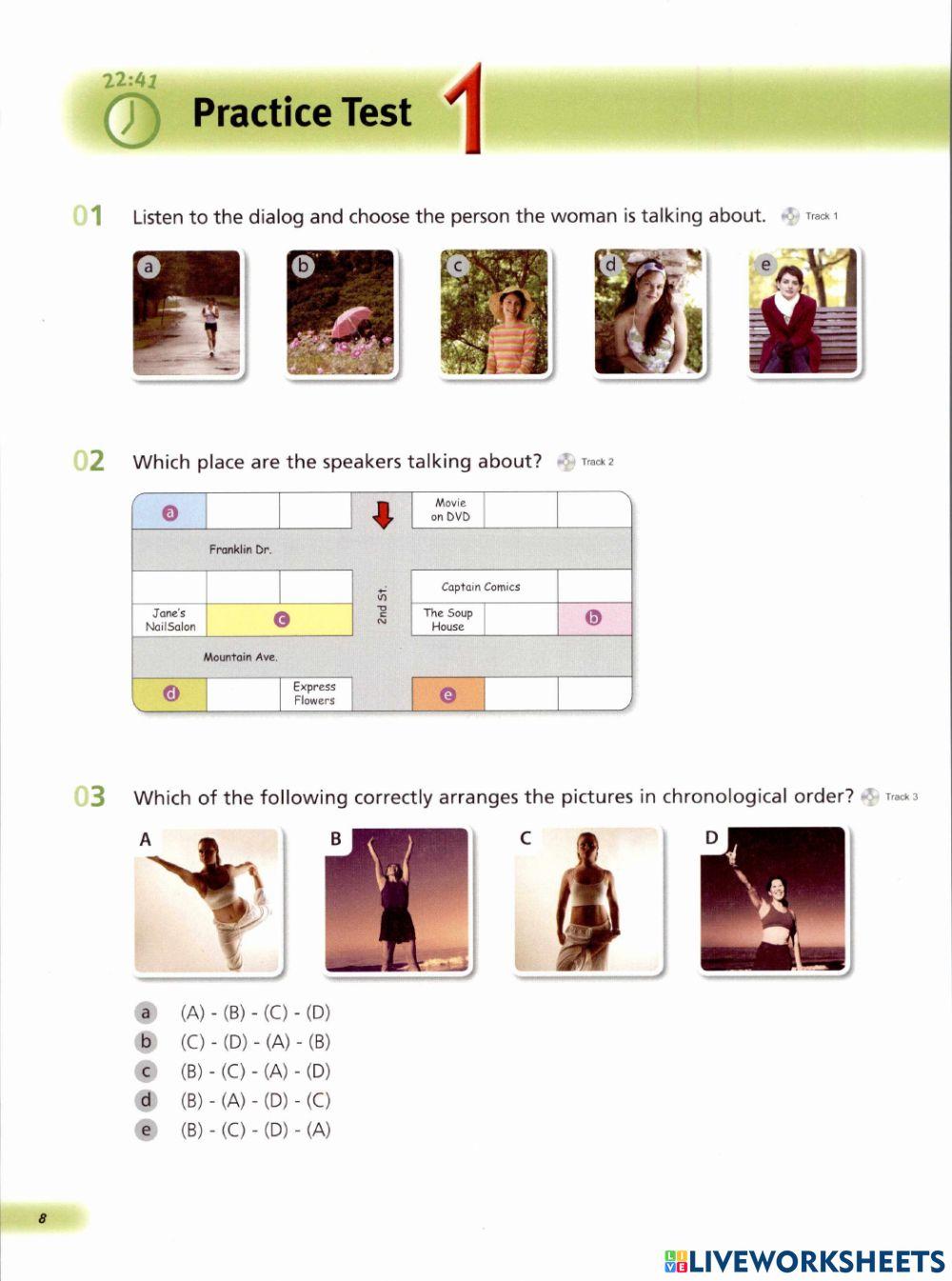 Lis Test 1 -P1 worksheet | Live Worksheets