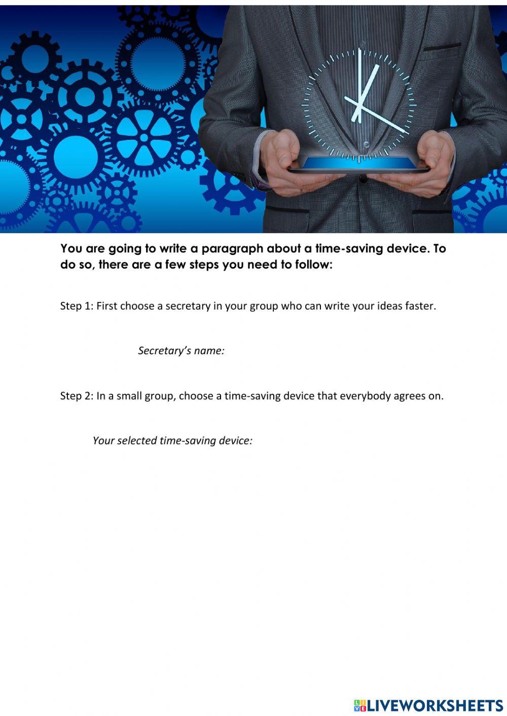 Pdf online activity: Paragraph Writing | Live Worksheets