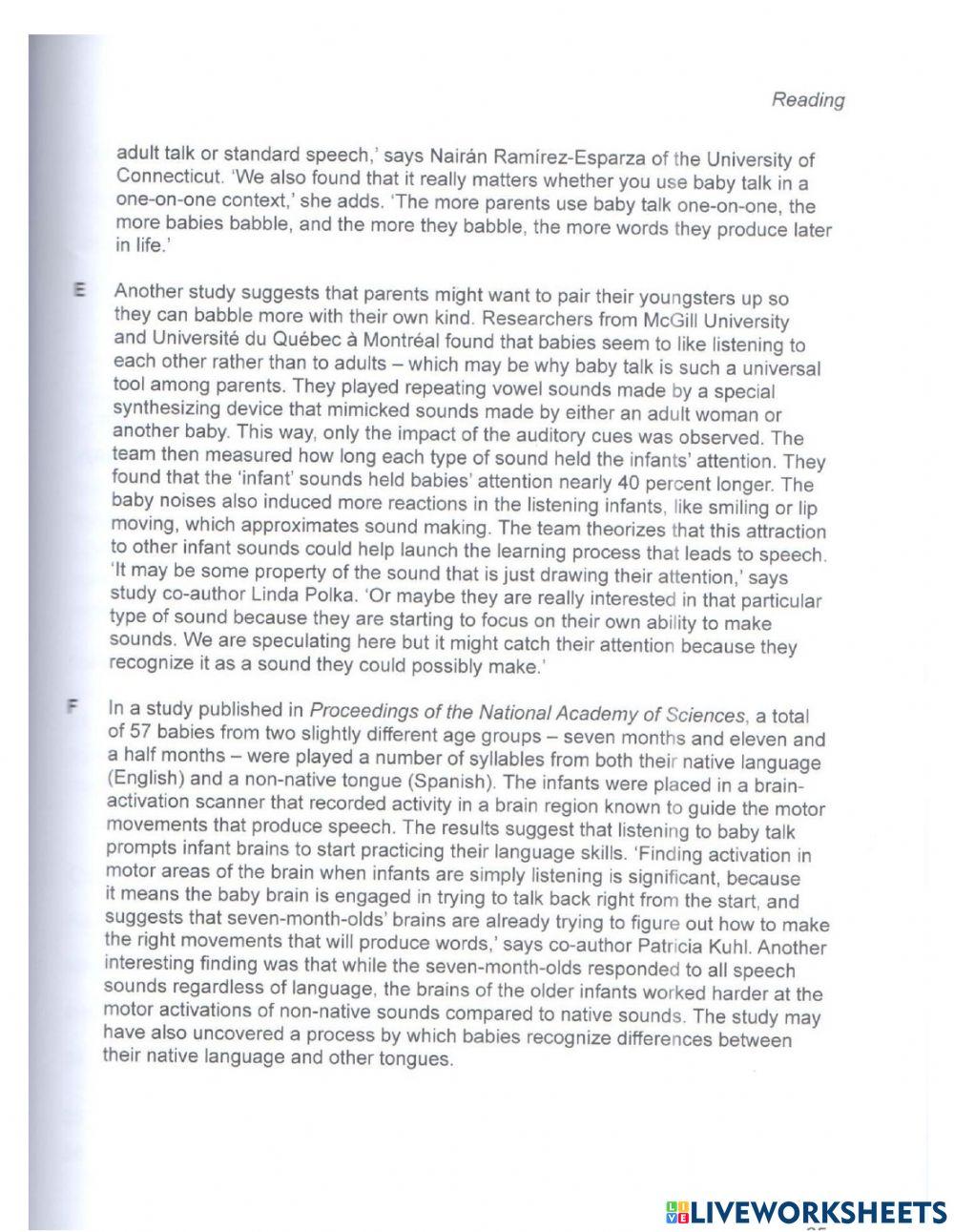 Ielts CAM 13 - Reading test 3 - p1 worksheet | Live Worksheets