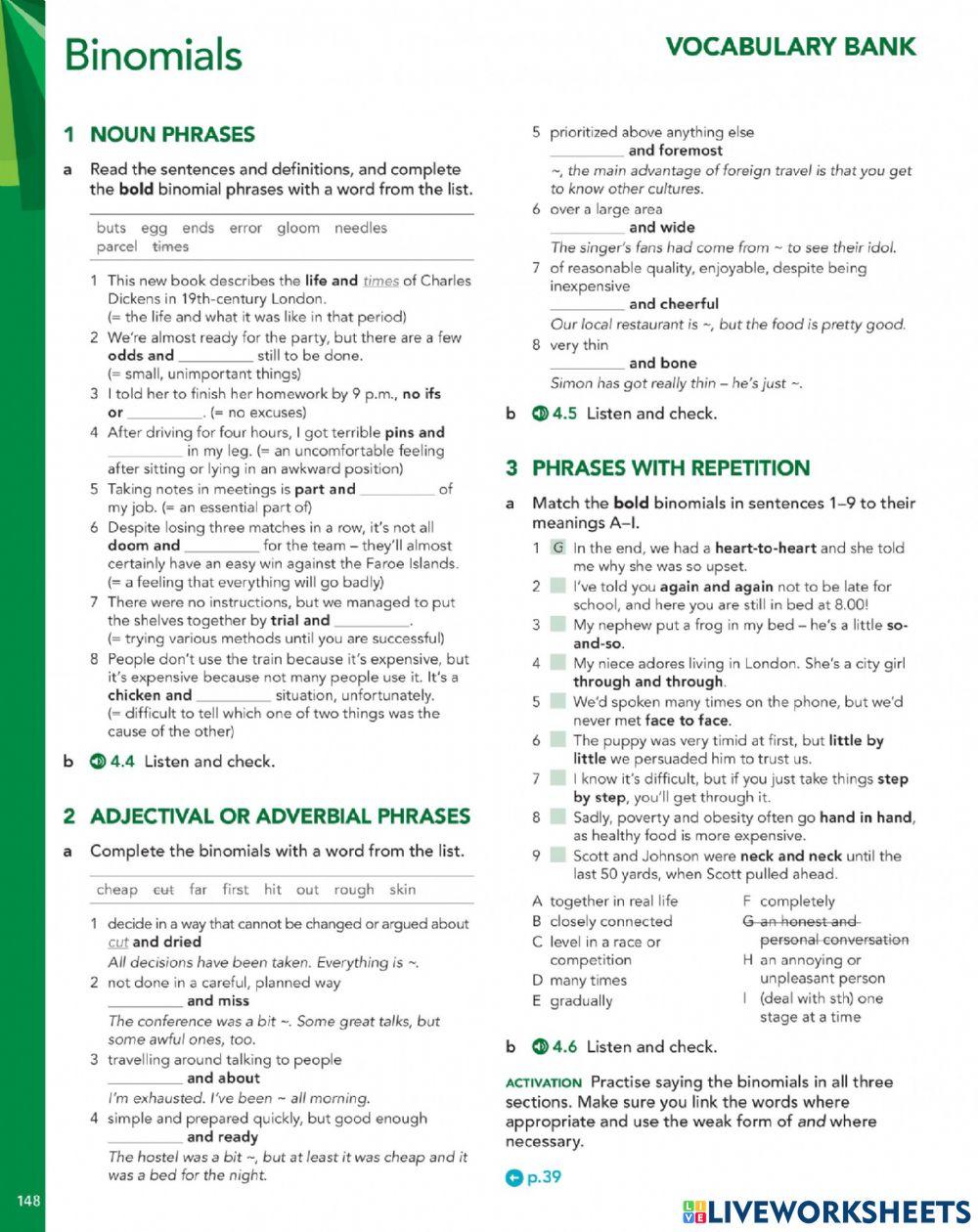 Binomials | Free Interactive Worksheets | 7019036