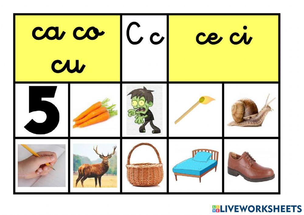 Letra C 7007685 | patricia | LiveWorksheets