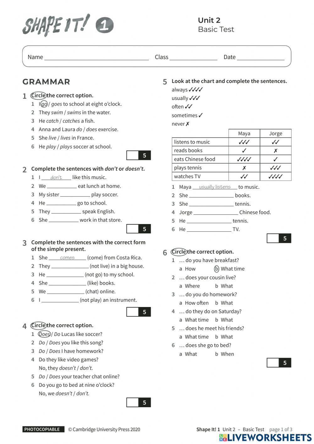 Shape it 1 - Unit 2 test 7000380 | Kazuyo Goes | Live