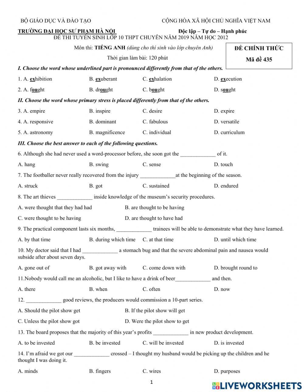 De CSP 2019 worksheet | Live Worksheets