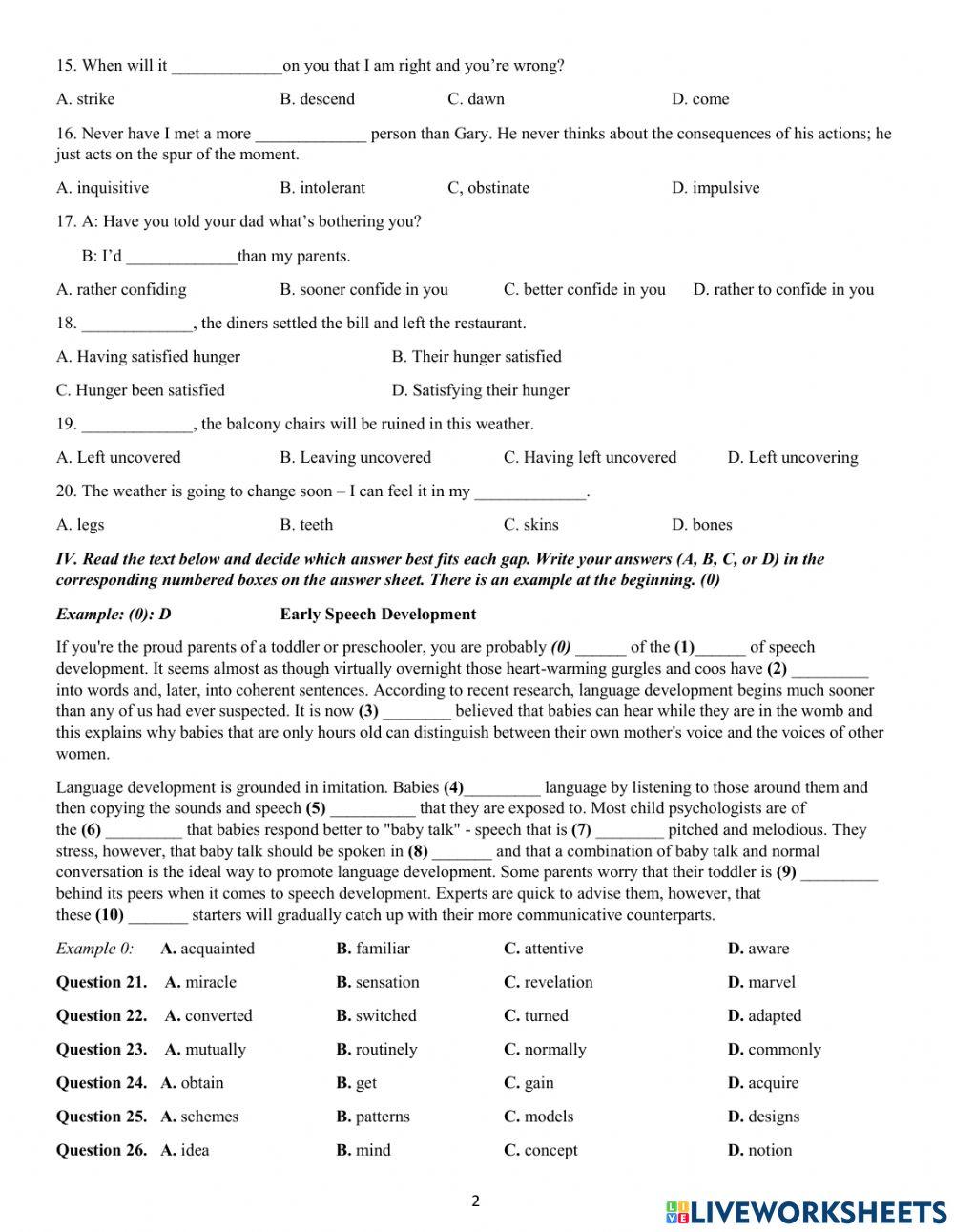 De CSP 2019 worksheet | Live Worksheets