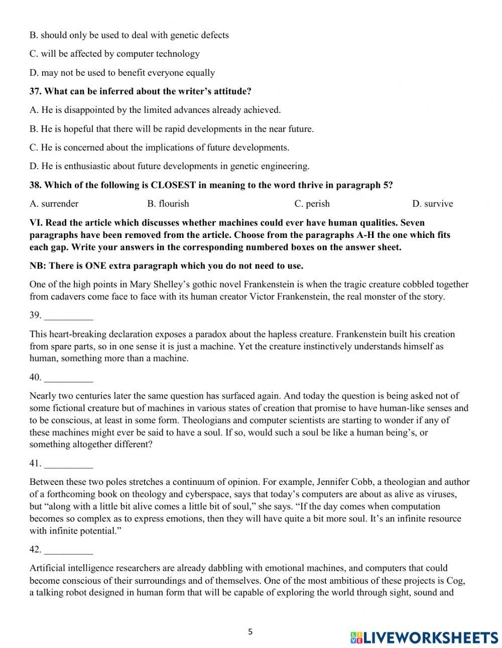 De CSP 2019 worksheet | Live Worksheets