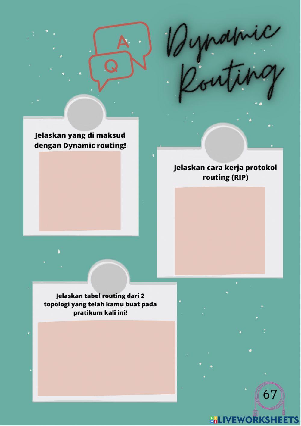 E-Modul PKPJ : Dynamic Routing Part 3 worksheet | Live Worksheets