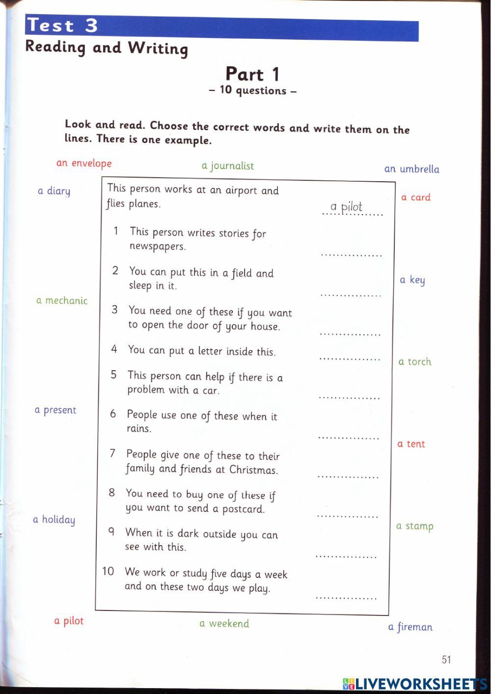 P1 Flyers worksheet | Live Worksheets