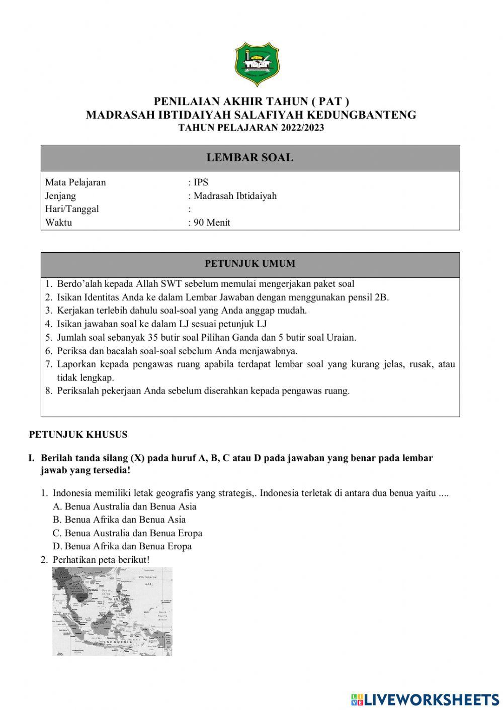 Pat ips 5 interactive worksheet | Live Worksheets