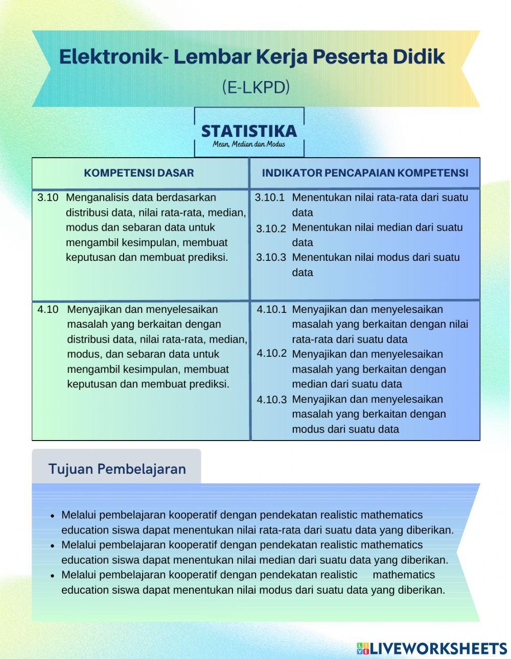 E-lkpd modus | Free Interactive Worksheets | 7015943