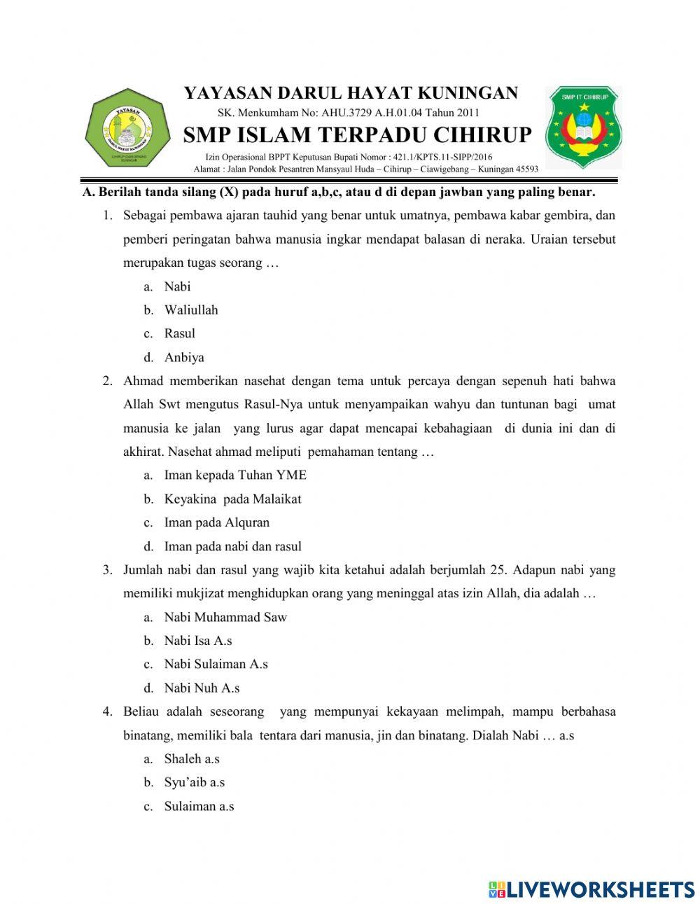 Psat pai 8 worksheet | Live Worksheets