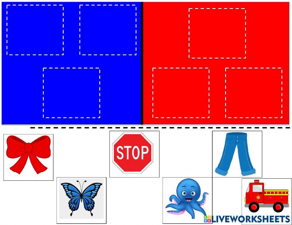 sorting and grouping by colour online exercise for | Live Worksheets
