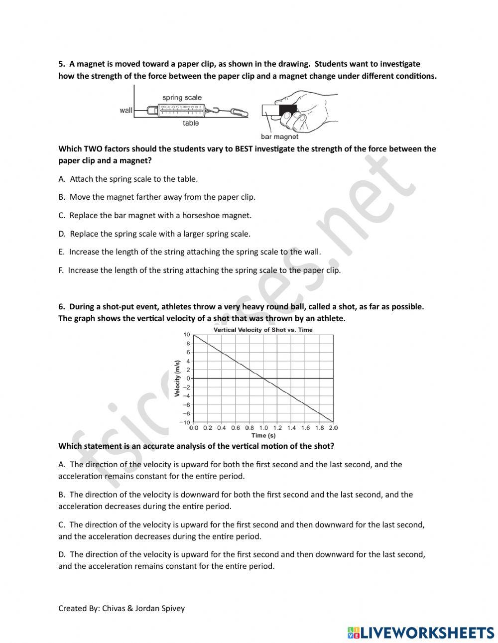 6942247 | 8th Grade Physical Science Milestones Review