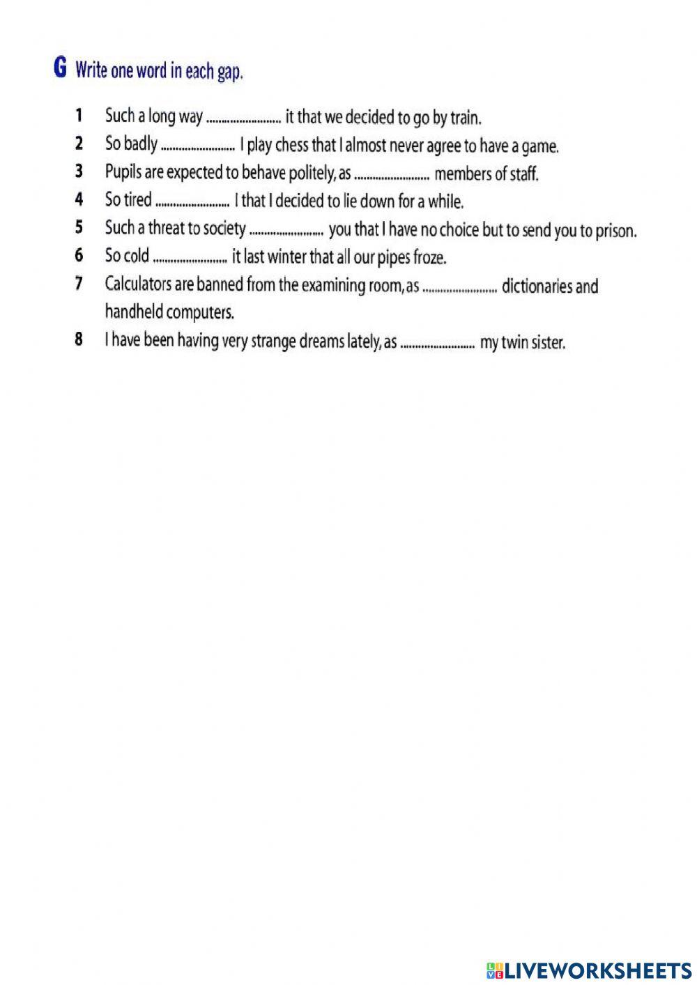 inversion practice fce. online exercise for | Live Worksheets