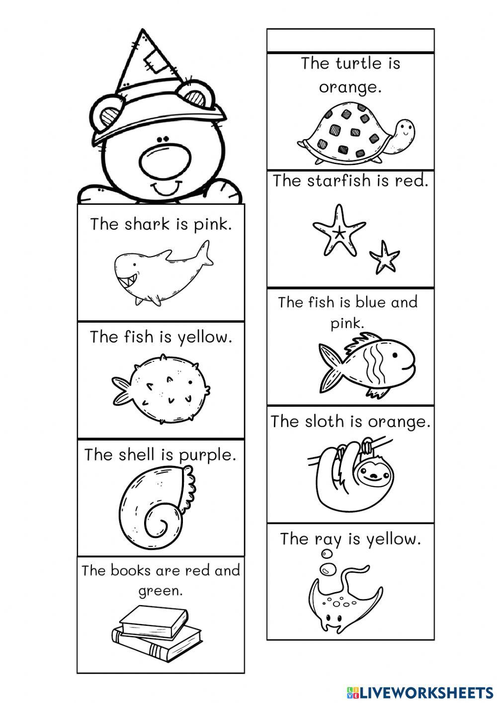 Color online exercise for 2 | Live Worksheets