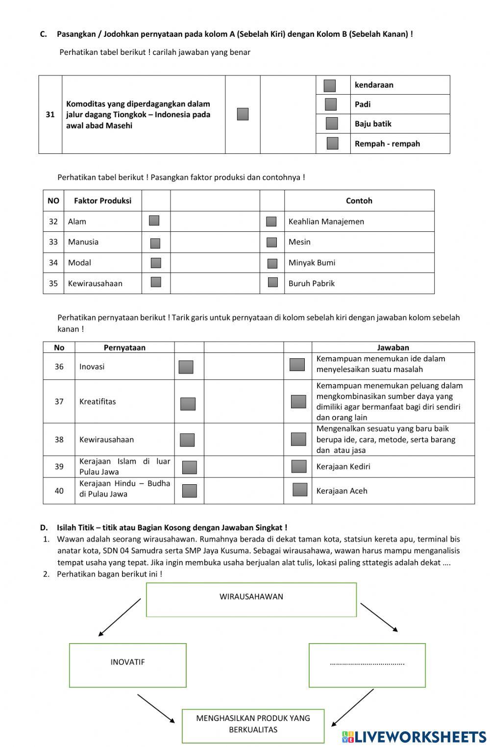 Ips online exercise for 7 | Live Worksheets