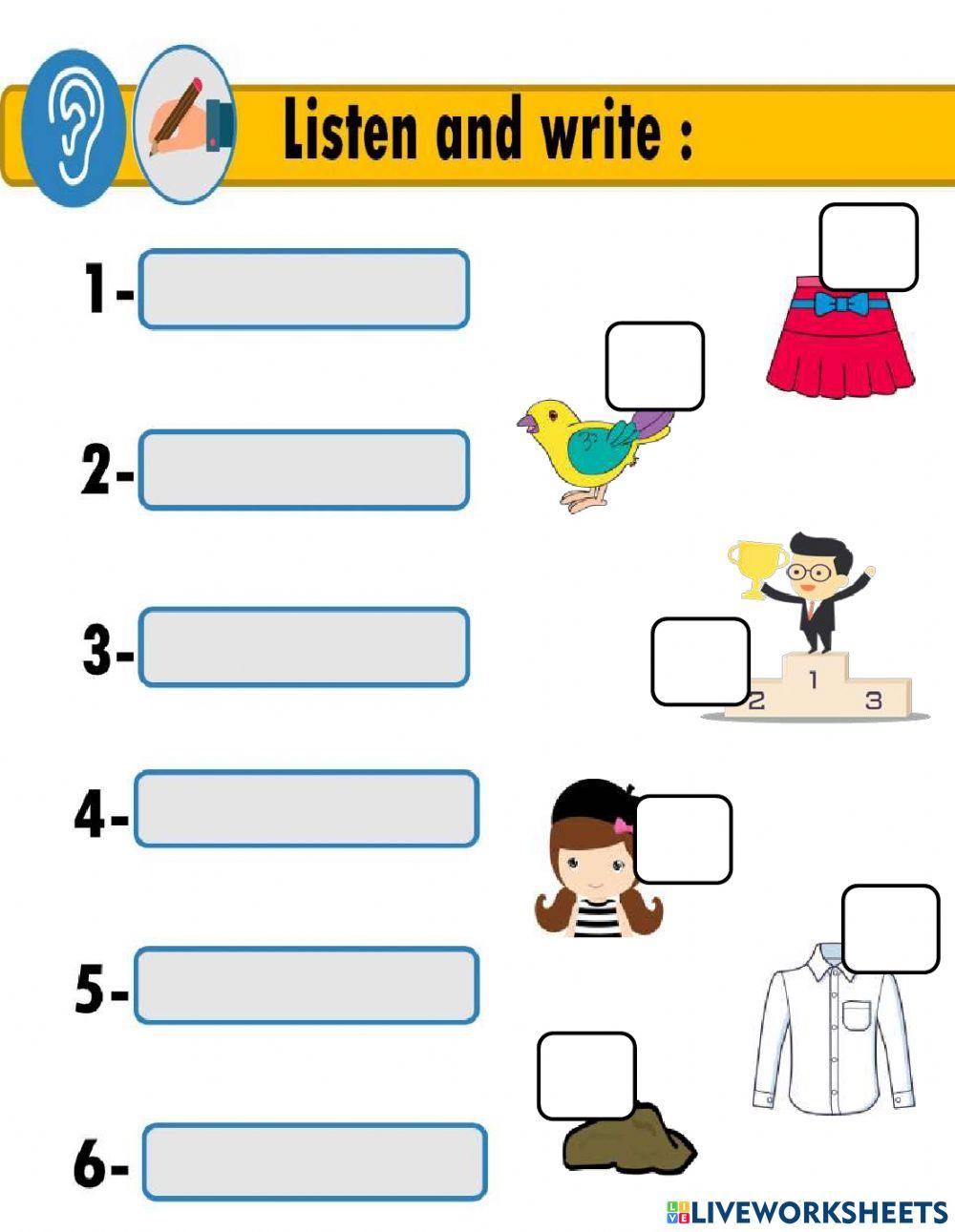 Listen and write then match (ir) DS Rev 2B worksheet | Live Worksheets