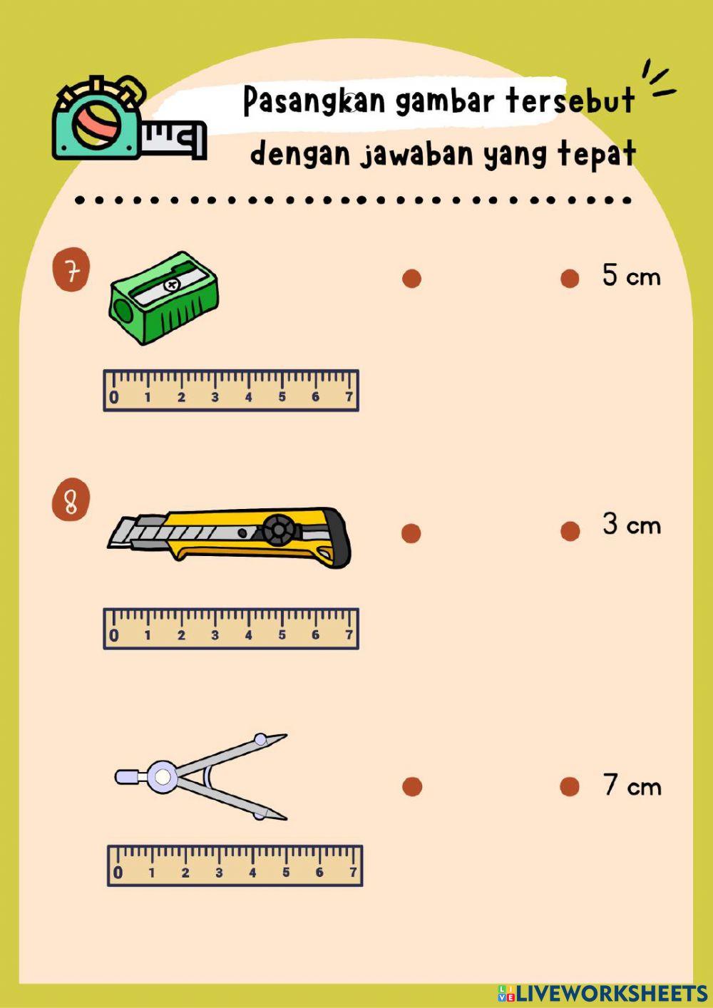 Satuan Panjang | Free Interactive Worksheets | 7018882