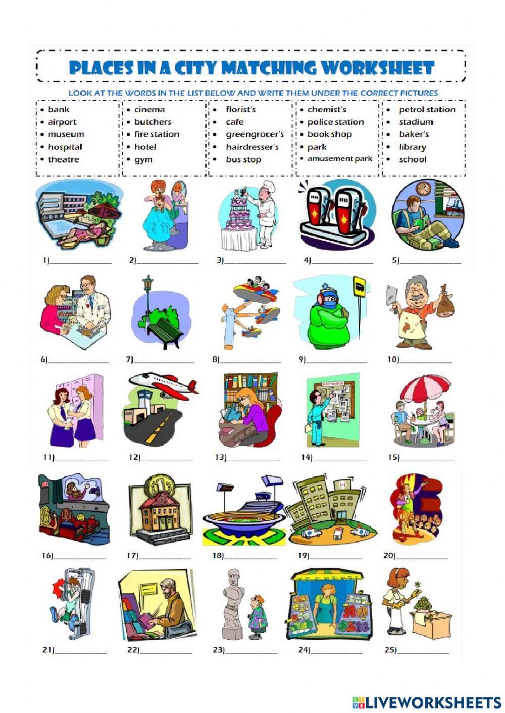 PLACES online exercise for | Live Worksheets