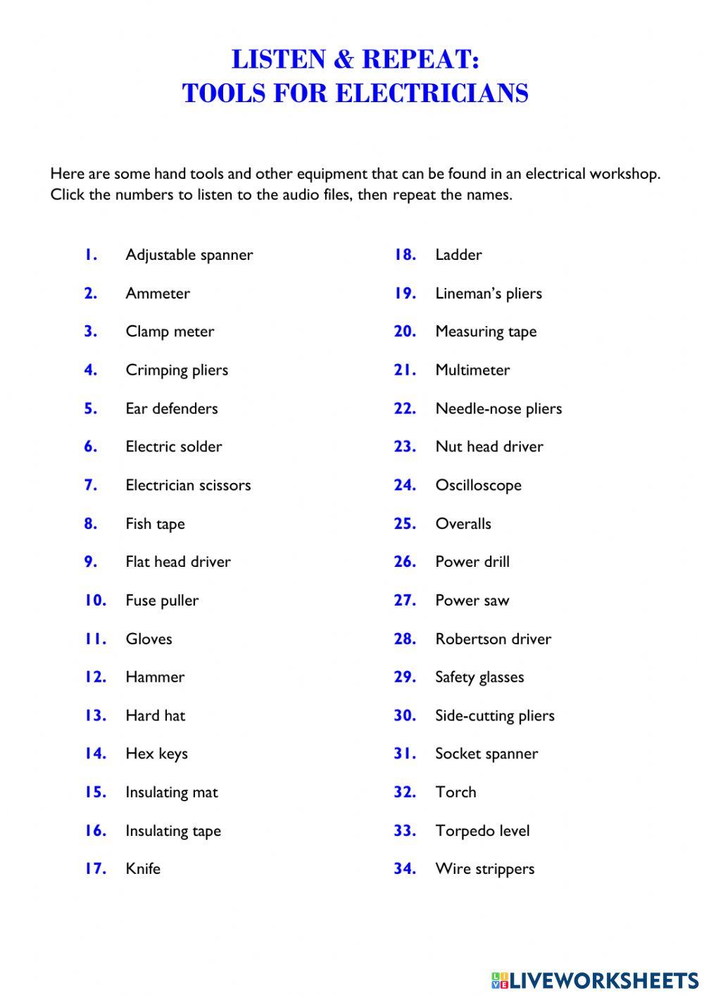 Listen & Repeat… | Free Interactive Worksheets | 7019164