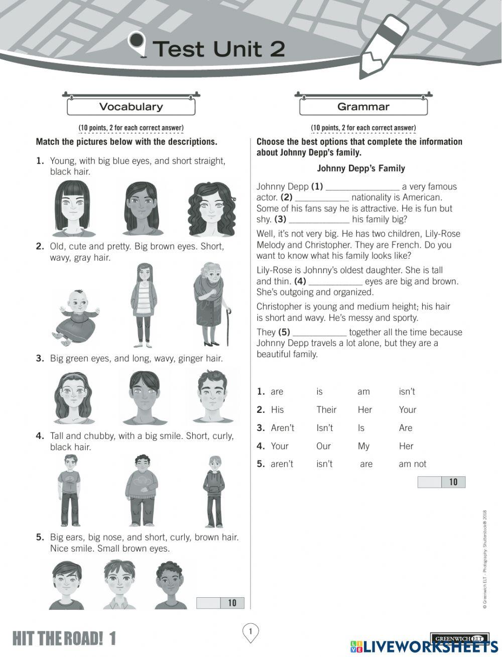 Hit The Road - Unit 2 online exercise for | Live Worksheets