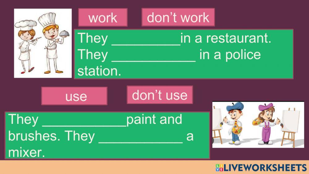 Simple present online exercise for 3 | Live Worksheets