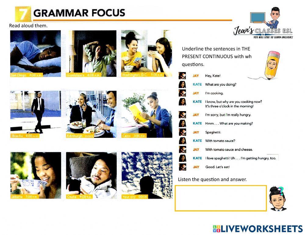 7 Grammar Focus | Free Interactive Worksheets | 7019700