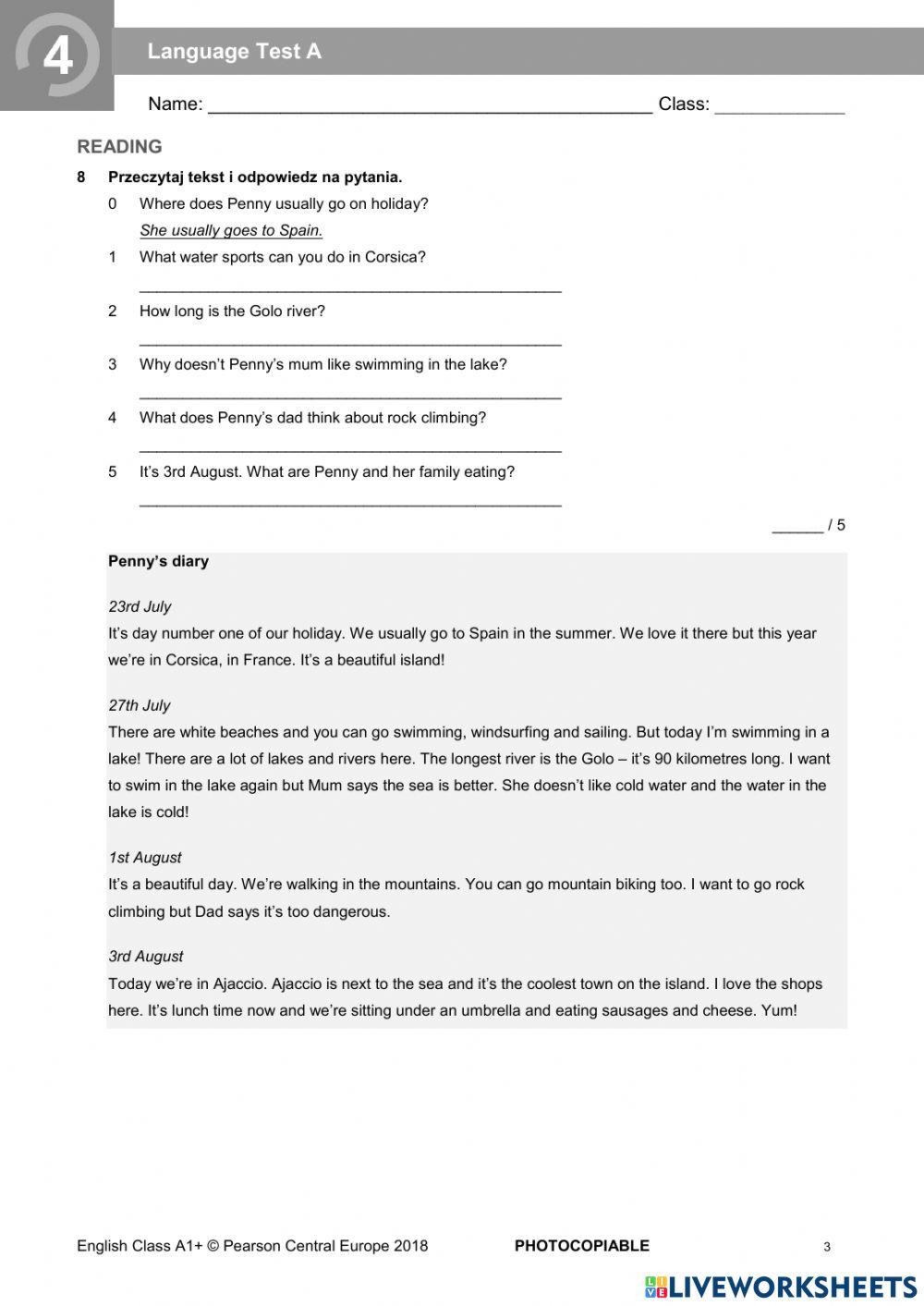 English Class A… | Free Interactive Worksheets | 7032896