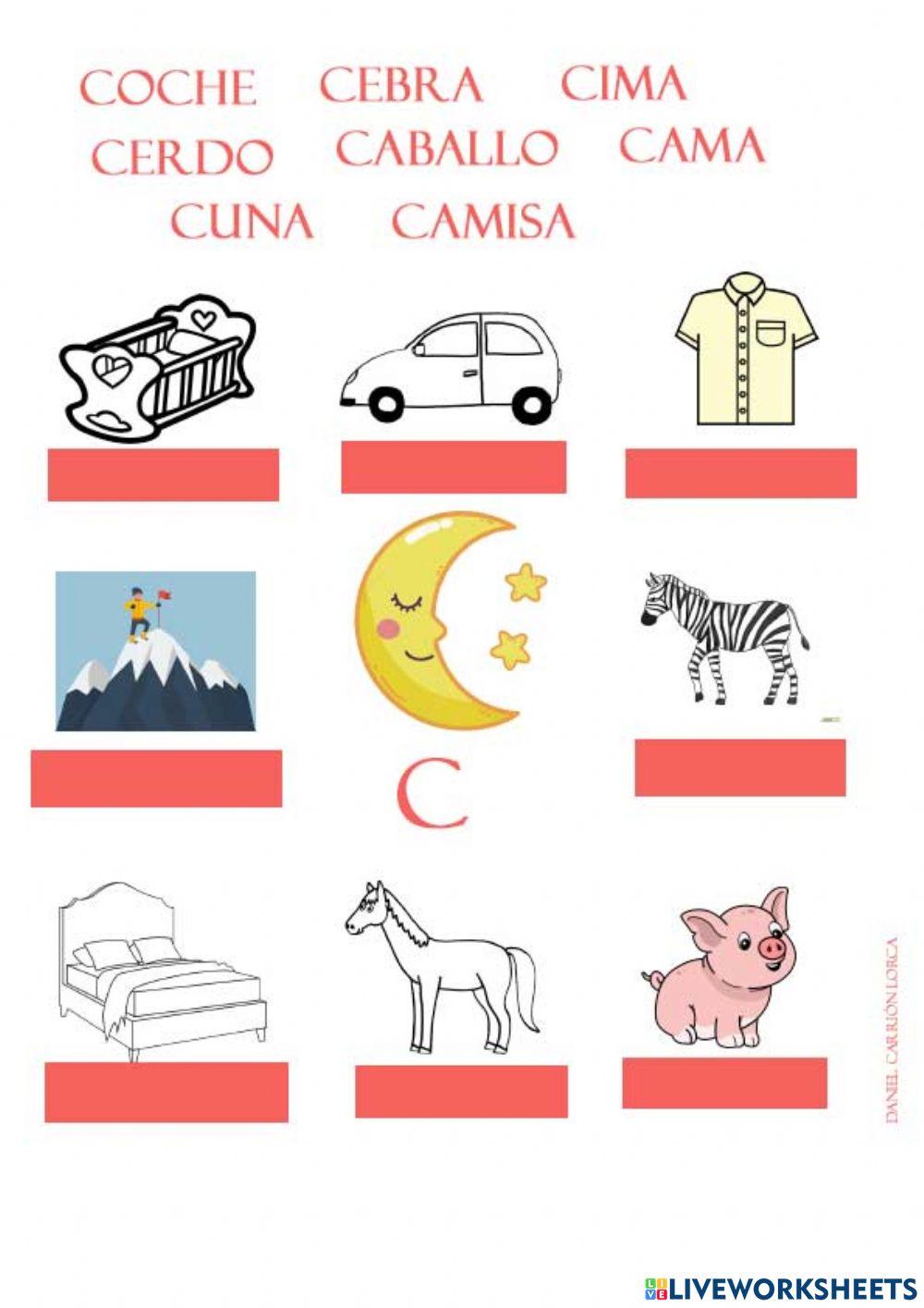 Letra C 7019824 | Daniel Carrión Lorca | Live Worksheets