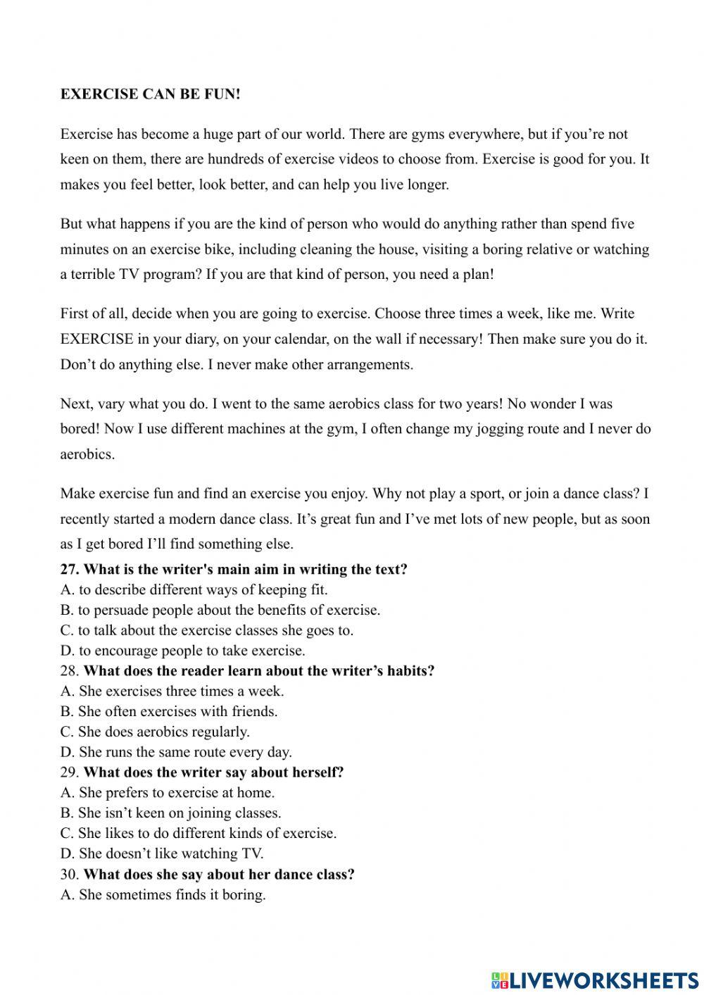 HI online exercise for | Live Worksheets