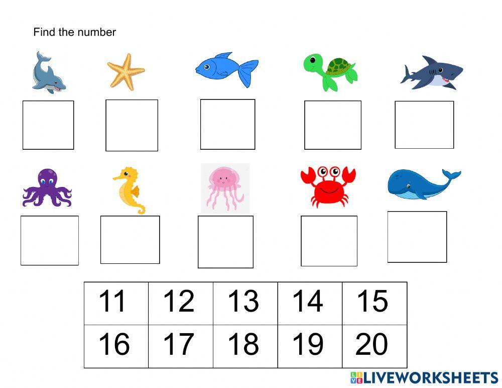 Listen and find the number interactive worksheet | Live Worksheets